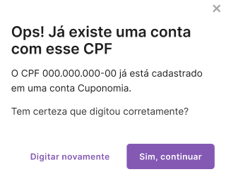 Meu CPF já está cadastrado em outra conta. Como resolver? 💡 – Cuponomia